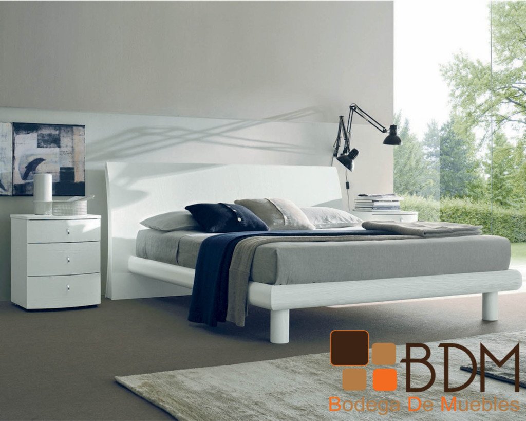 Recámara Confortable en Color Blanco Furniture Bam - Bodega de Muebles ...