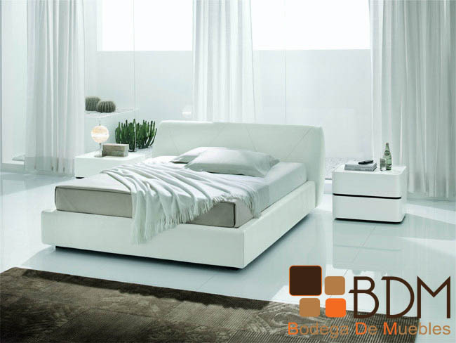 Recámara Elegante en Color Blanco Furniture - Bodega de Muebles ...
