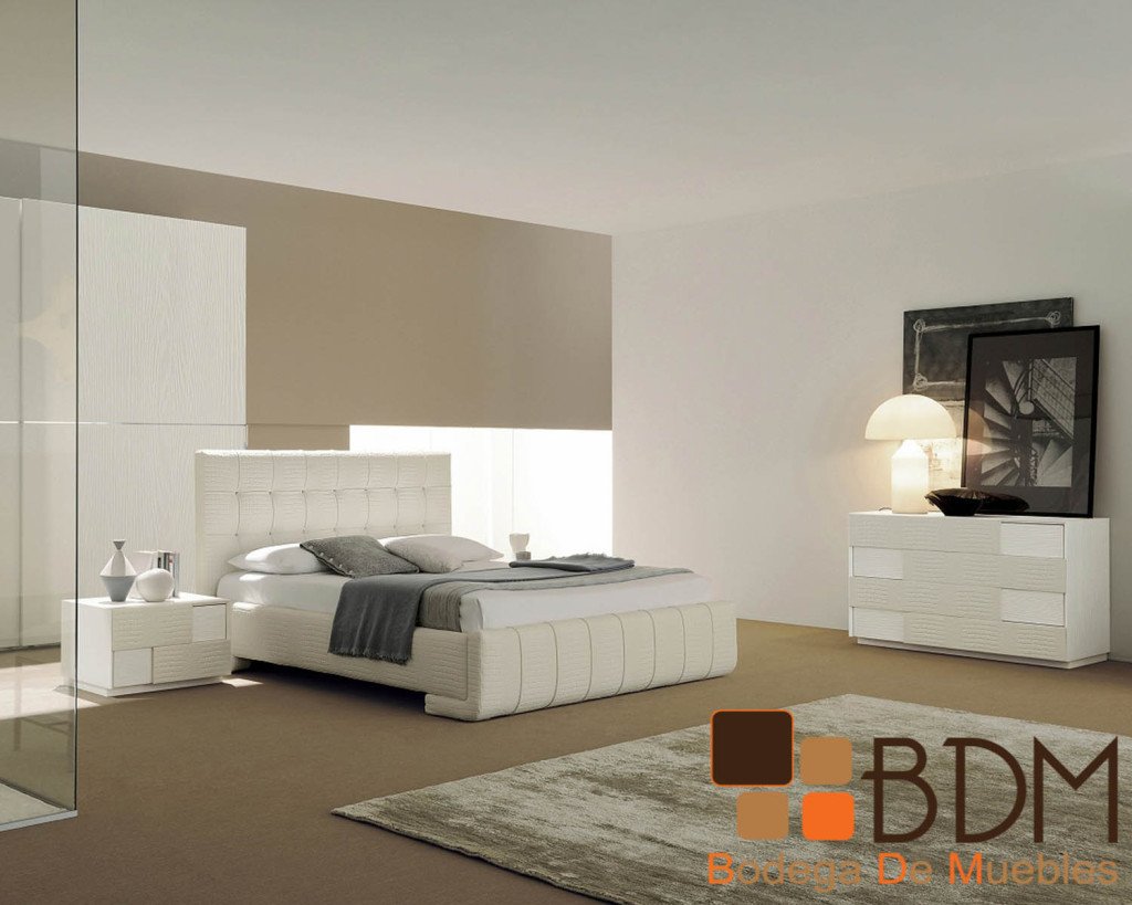 Recámara con Diseño Élite en Color Blanco Furniture - Bodega de Muebles ...