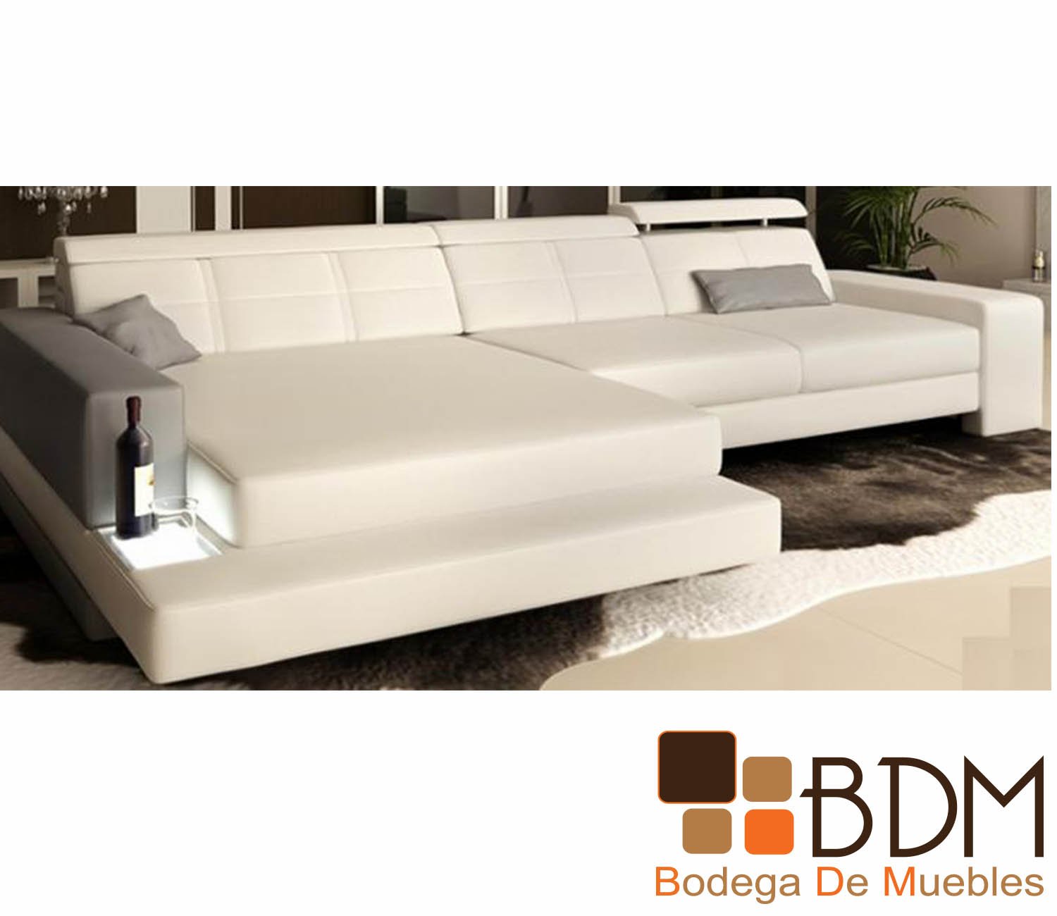 Sala Amplia y en Escuadra Meadow - Bodega de Muebles | Mueblería Online