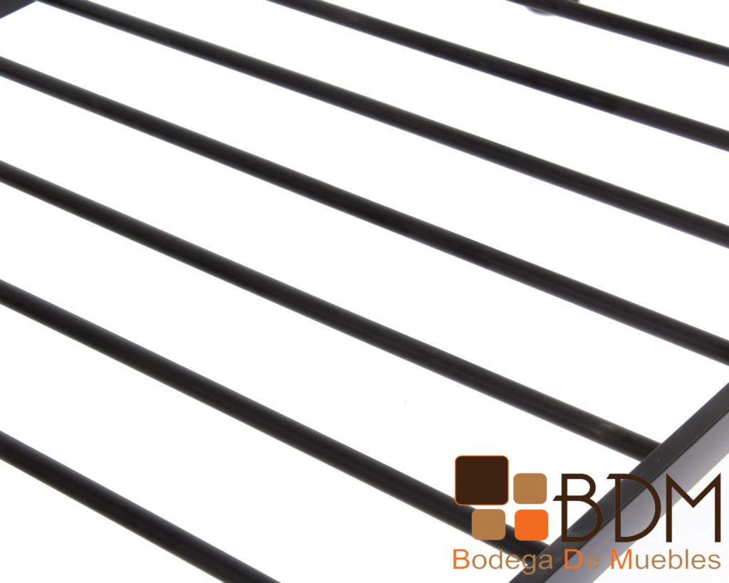 Litera tubular individual moderna negro con azul - Bodega de muebles