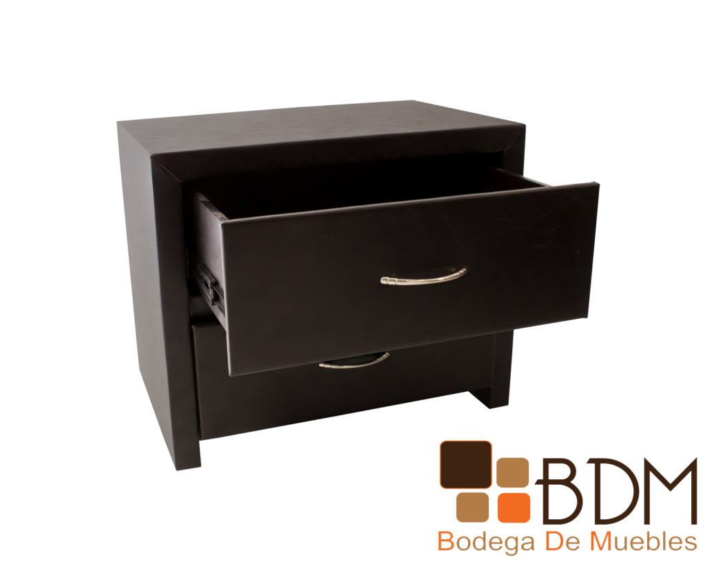 Buro moderno para habitaciones en madera mdf y vinipiel color cafe - BDM