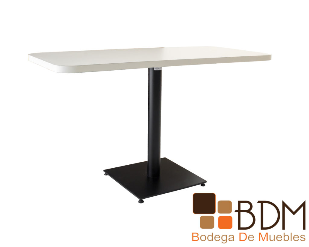 Mesa para restaurante rectangular base de acero-Bodega de Muebles