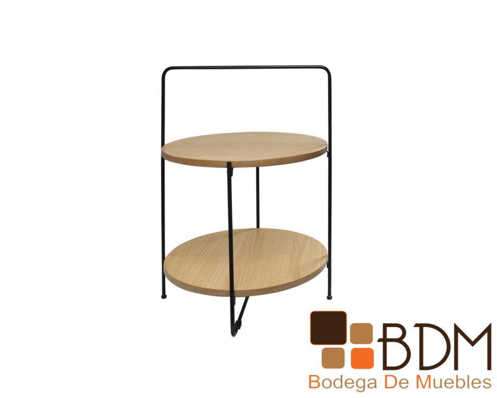 Mesa Lateral Circular Moderna para Sala-Bodega de Muebles