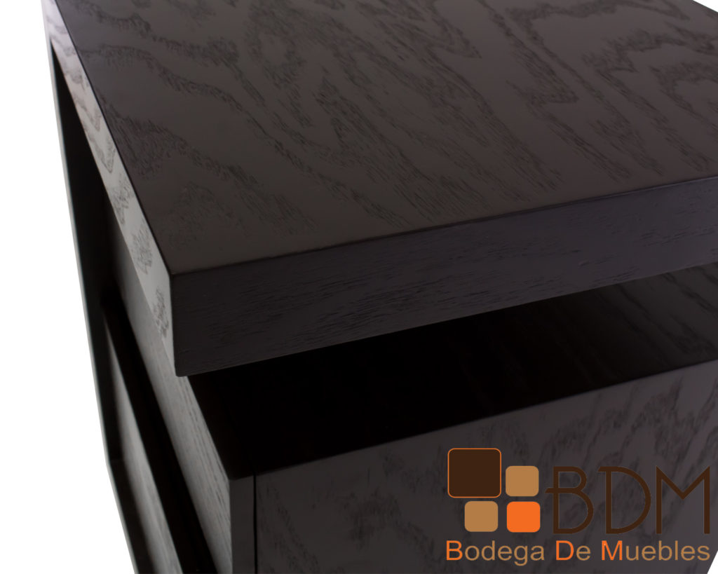 Buro moderno en madera MDF enchapado encino color chocolate - BDM